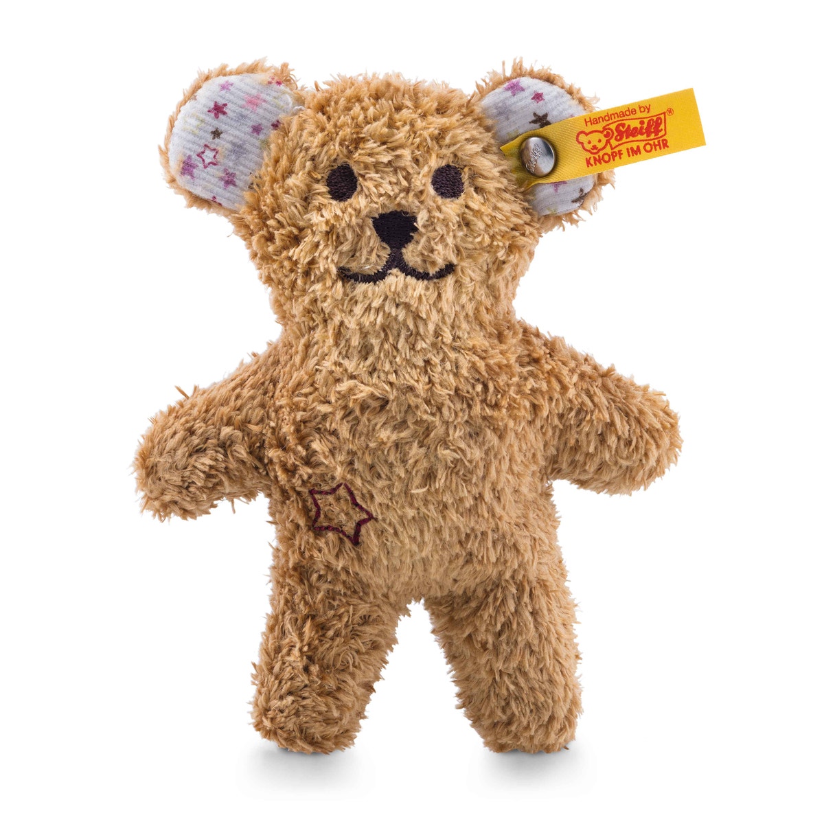 Mini Teddy bear with rustling foil and rattle, 11 cm, light brown ...
