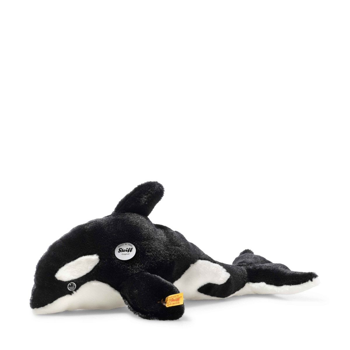 Ozzie Orca Whale, 15 in, black - Steiff.com