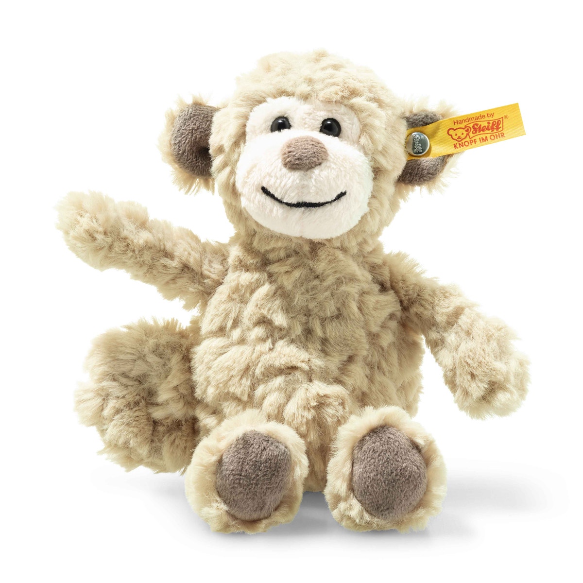 Soft Cuddly Friends Bingo monkey with Sticker App - Steiff.com