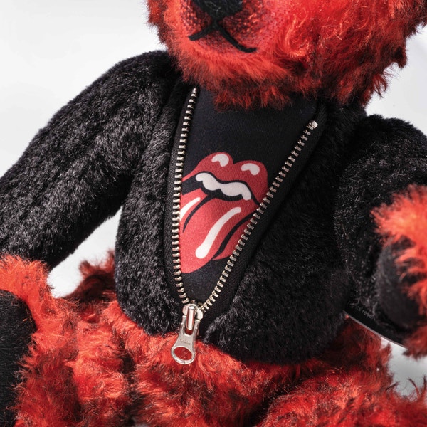 Steiff Rocks! Rolling Stones Limited Edition Teddy Bear, 14 in, black ...